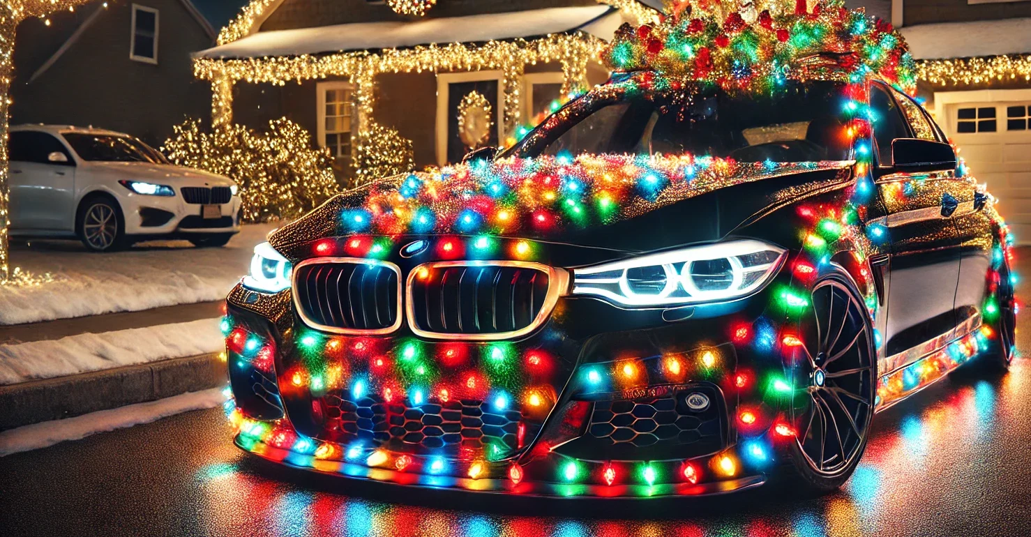 Świąteczne BMW w Vlissingen. Kiedy klimat świąt wjechał zbyt mocno ...